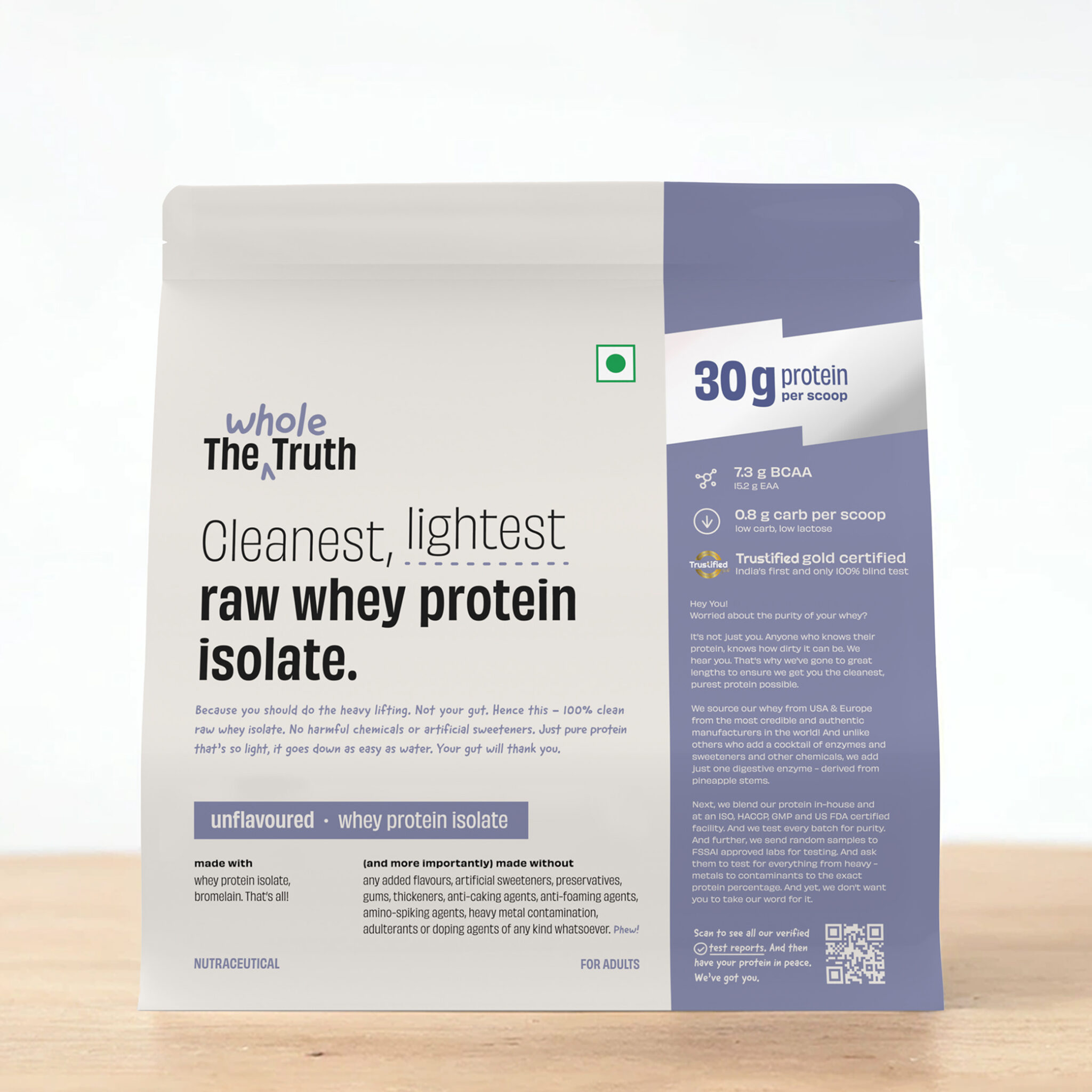 The Whole Truth Whey Protein Isolate Unflavoured - You Care Lifestyle